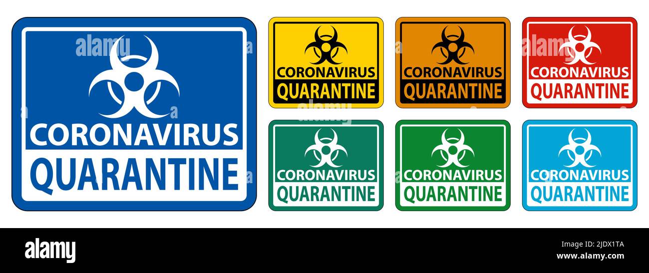 Coronavirus Quarantine Sign Isolate On White Background,Vector ...