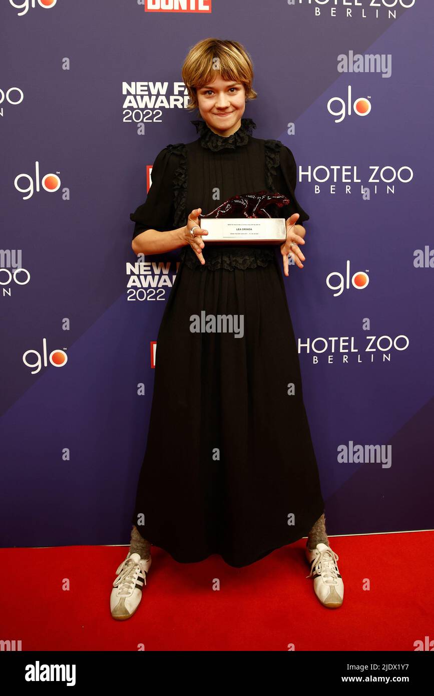 Berlin, Germany. 23rd June, 2022. Lea Drinda, winner of the New Faces ...