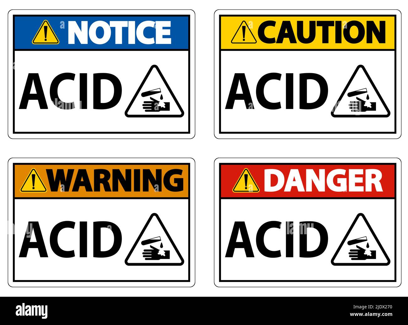 Label Acid Warning Sign On White Background Stock Vector Image & Art ...
