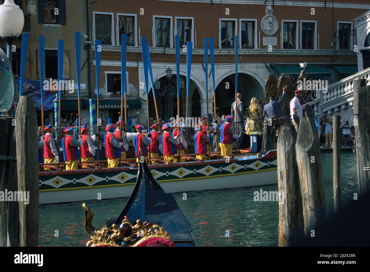 Venice, Italy - September 02, 2018: Traditional venetian boats or ...