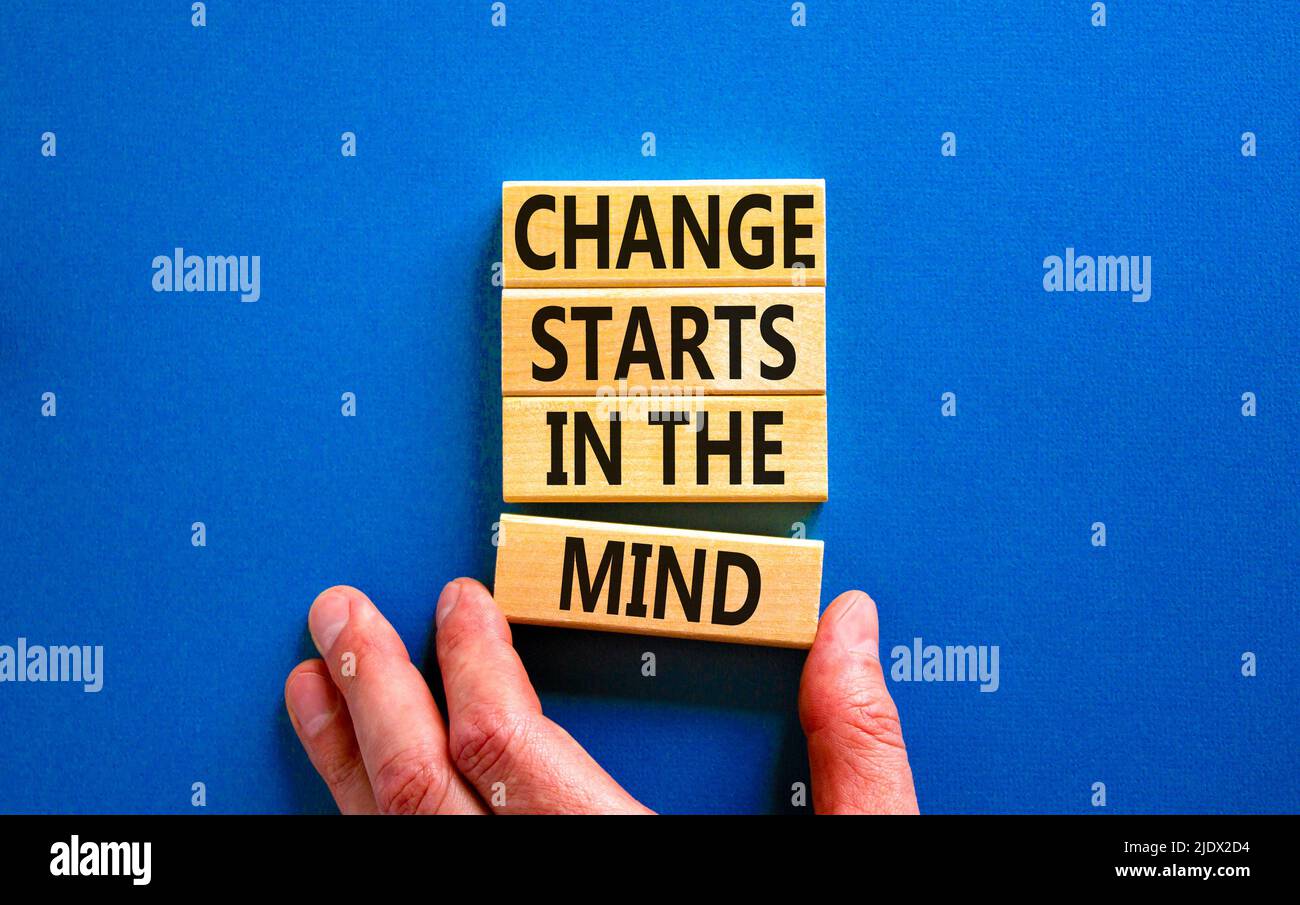 Change starts in the mind symbol. Concept words Change starts in the ...