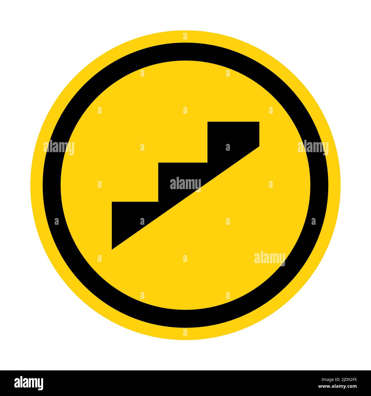 Beware Slope Step Symbol Isolate On White Background,Vector ...