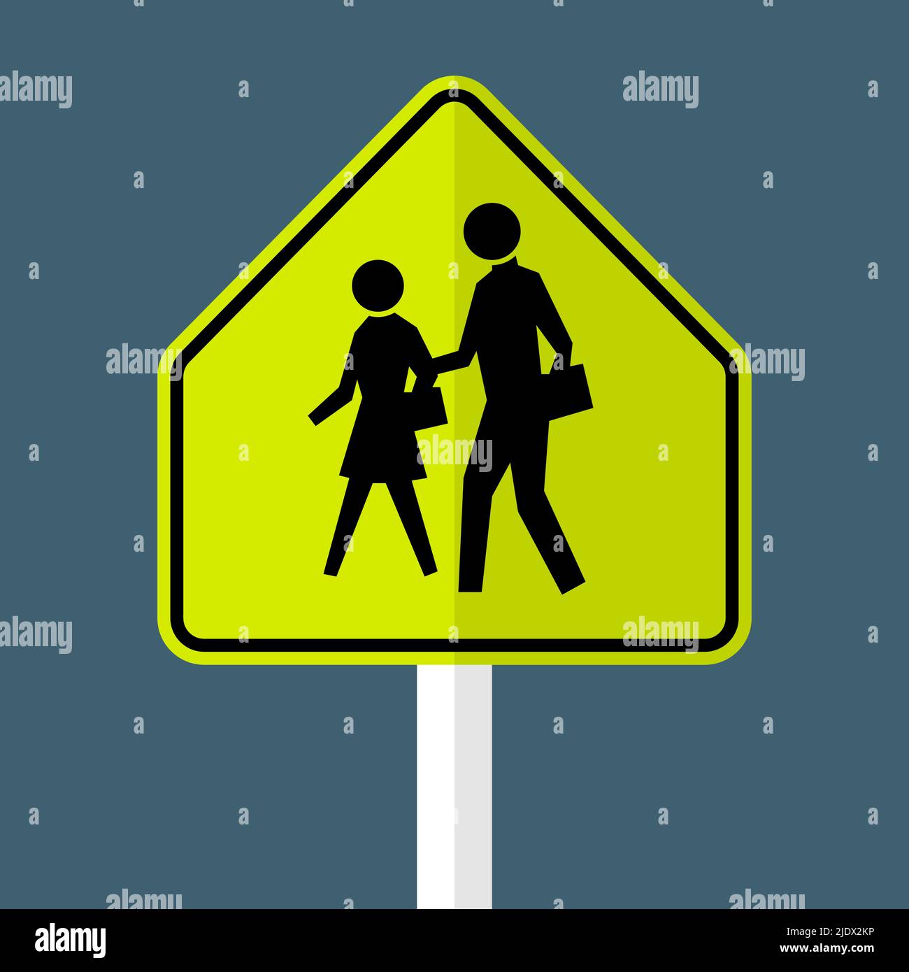 School Zone Sign on white background,vector illustration Stock Vector ...