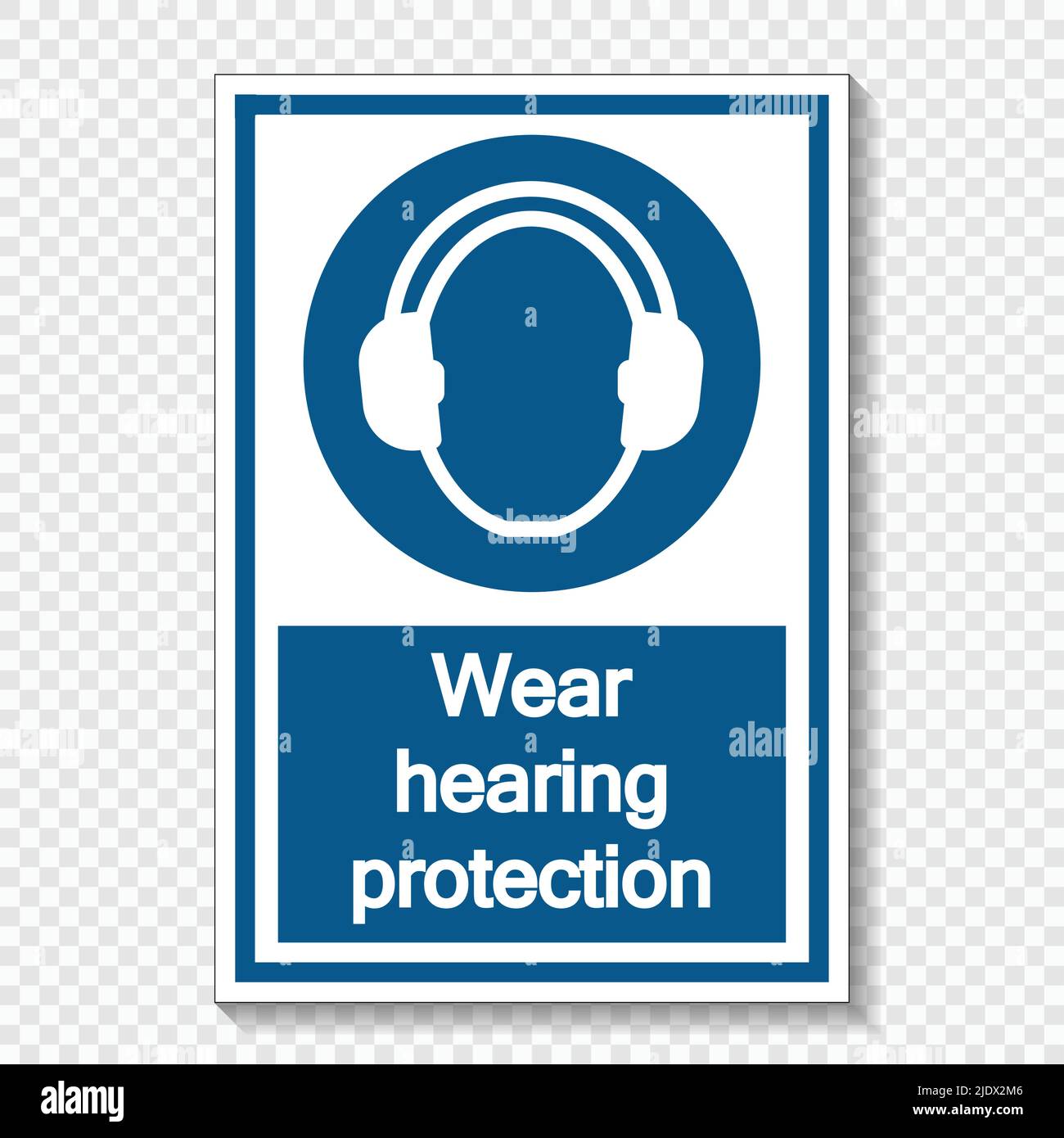 Symbol Wear hearing protection on transparent background,vector ...