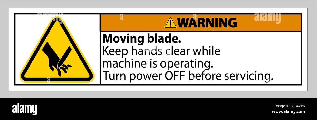 Warning Moving blade Symbol Sign Isolate on White Background Stock ...