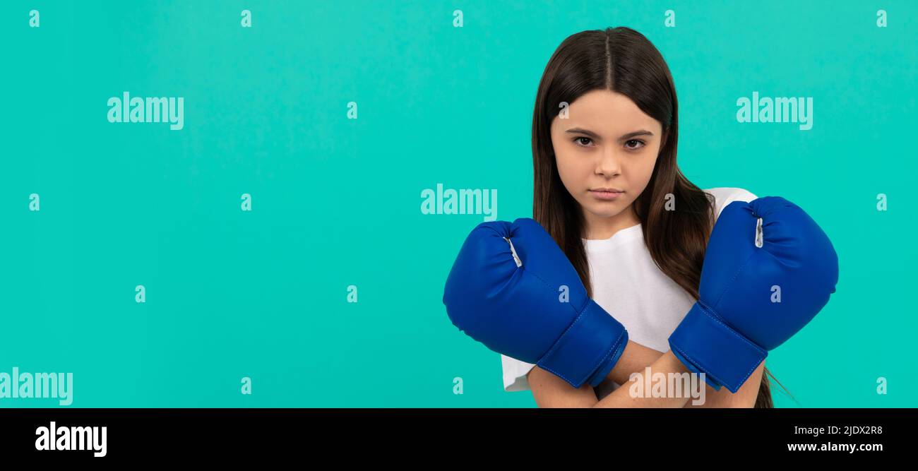 determined successful kid boxer. fight for success. confident child ...