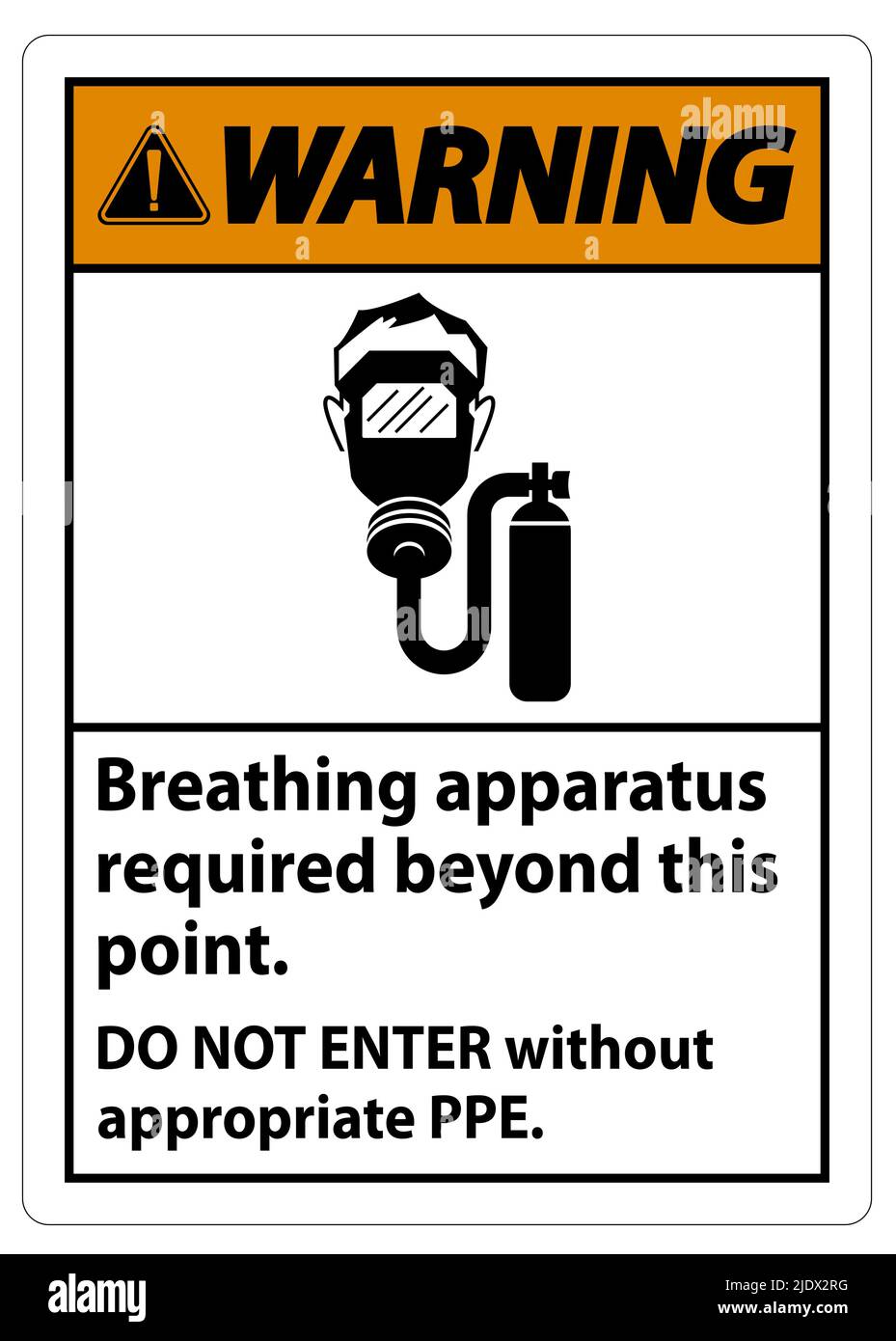 Warning Sign Breathing Apparatus Required Beyond This Point, Do Not ...