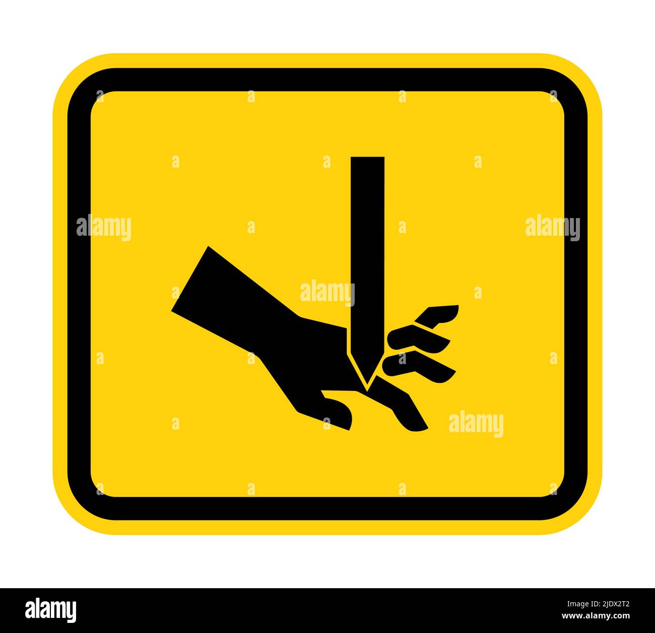 Cutting of Fingers Straight Blade Symbol Sign, Vector Illustration ...