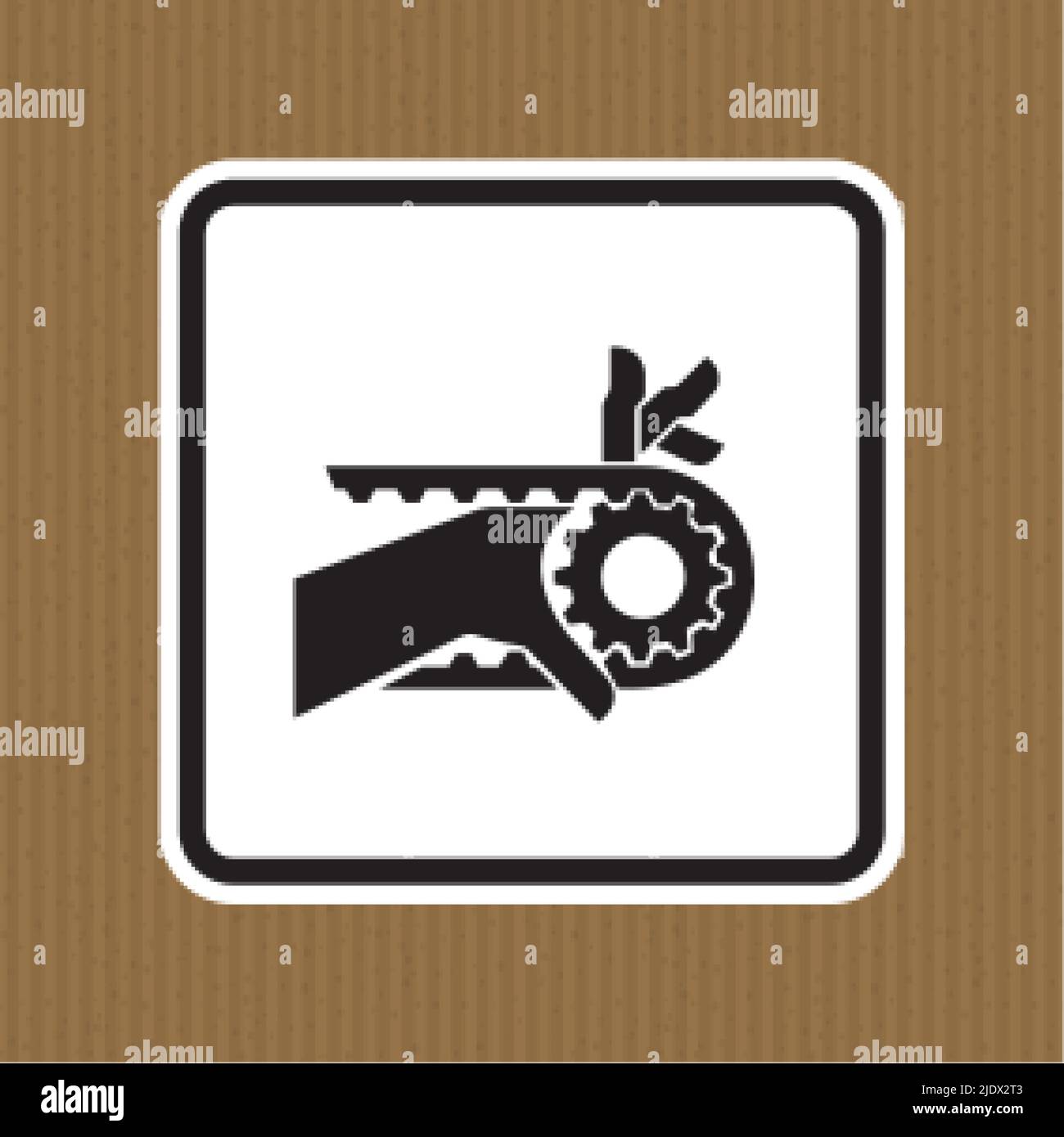 Hand Entanglement Notched Belt Drive Symbol Sign Isolate on White ...