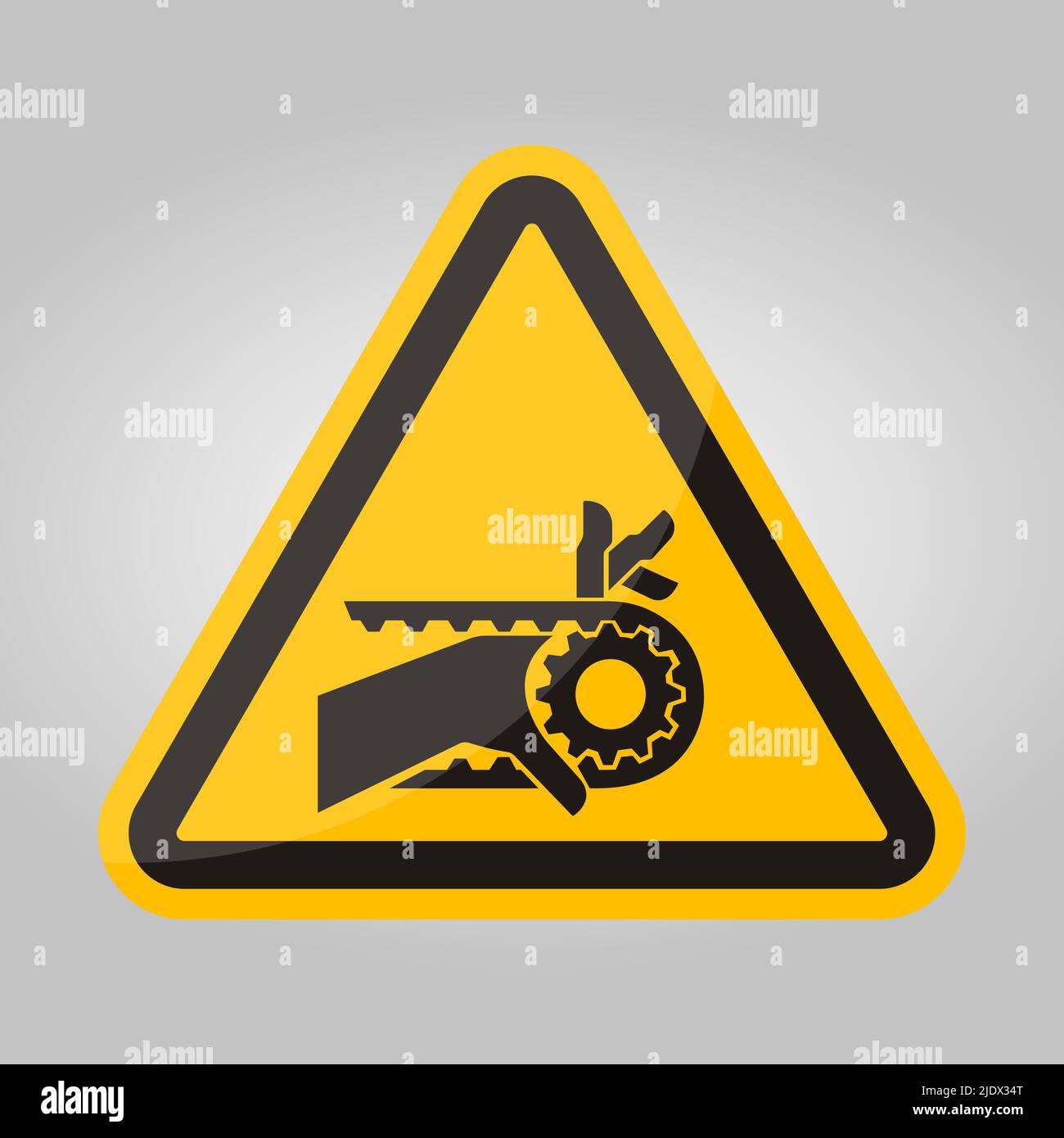Hand Entanglement Notched Belt Drive Symbol Sign, Vector Illustration ...