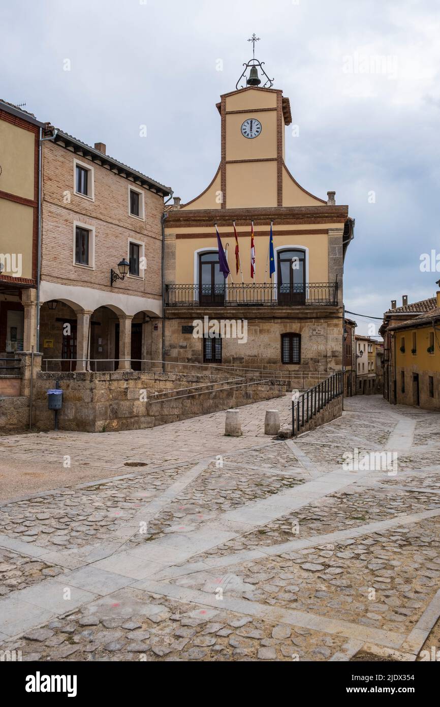 Spain, Castilla y Leon, Castrojeriz Ayuntamiento (Town Hall), on the ...