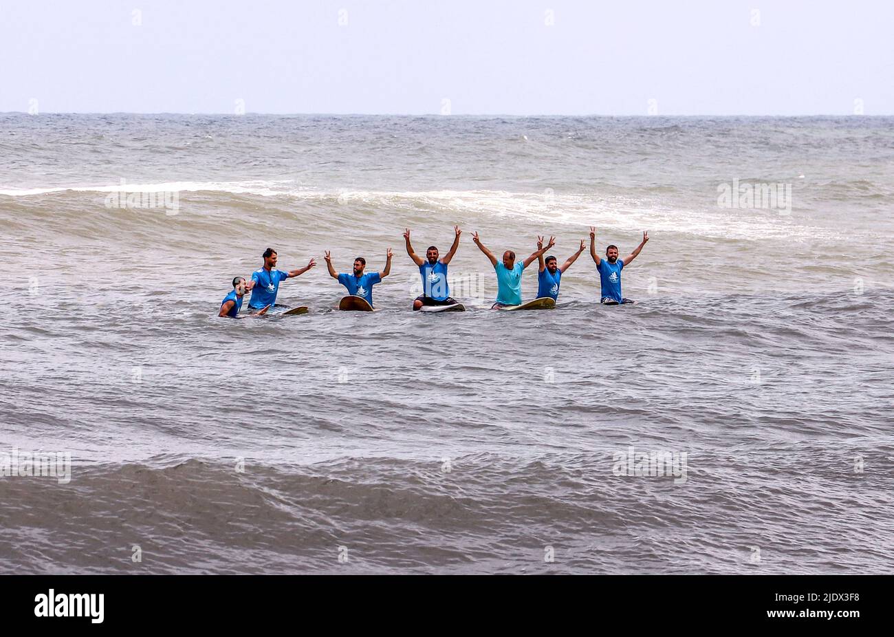 Gaza, Palestine. 23rd June, 2022. Palestinian athletes participate in ...