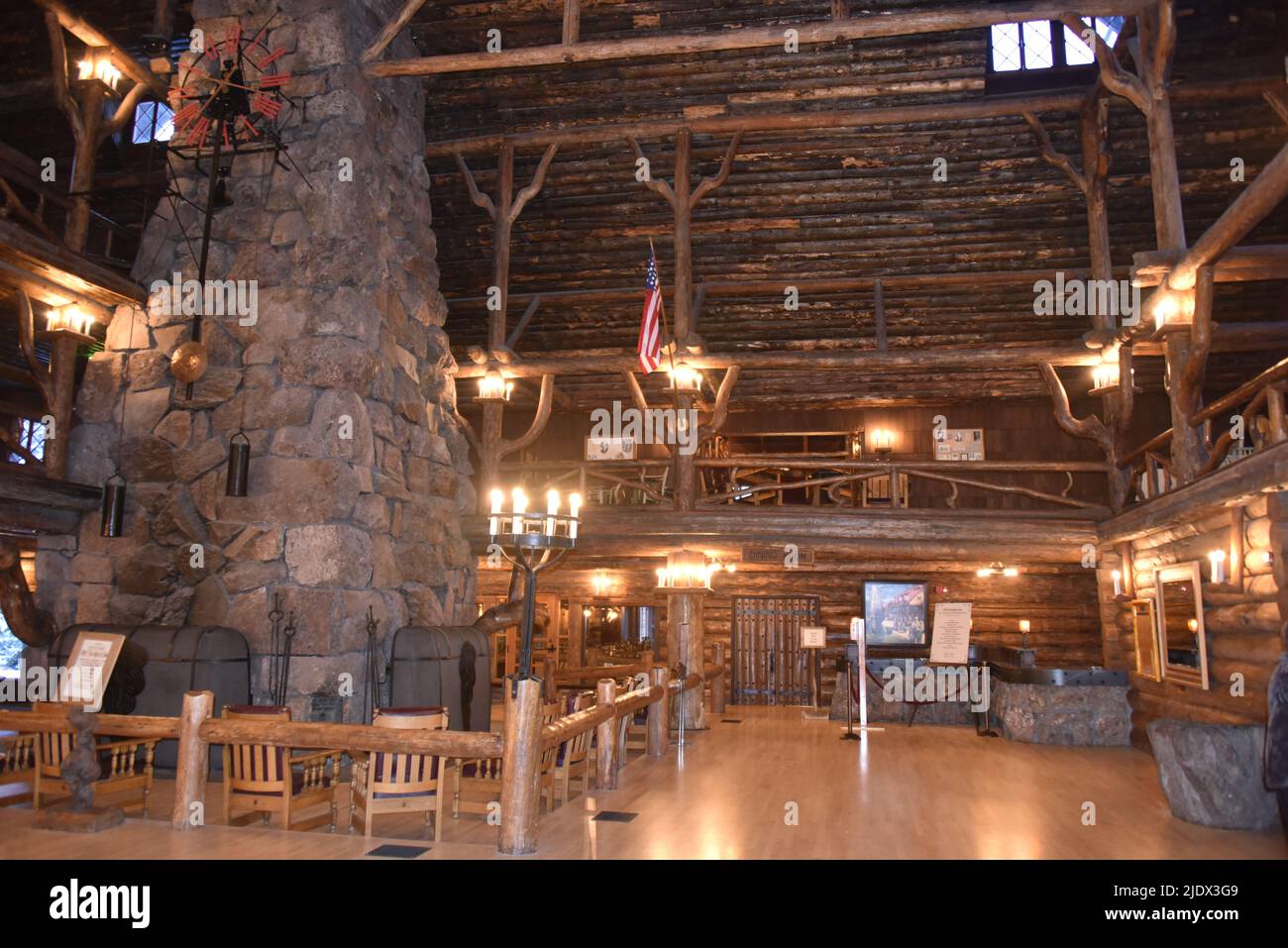 Yellowstone National Park USA 5/21-24/2022. Old Faithful Inn grand ...