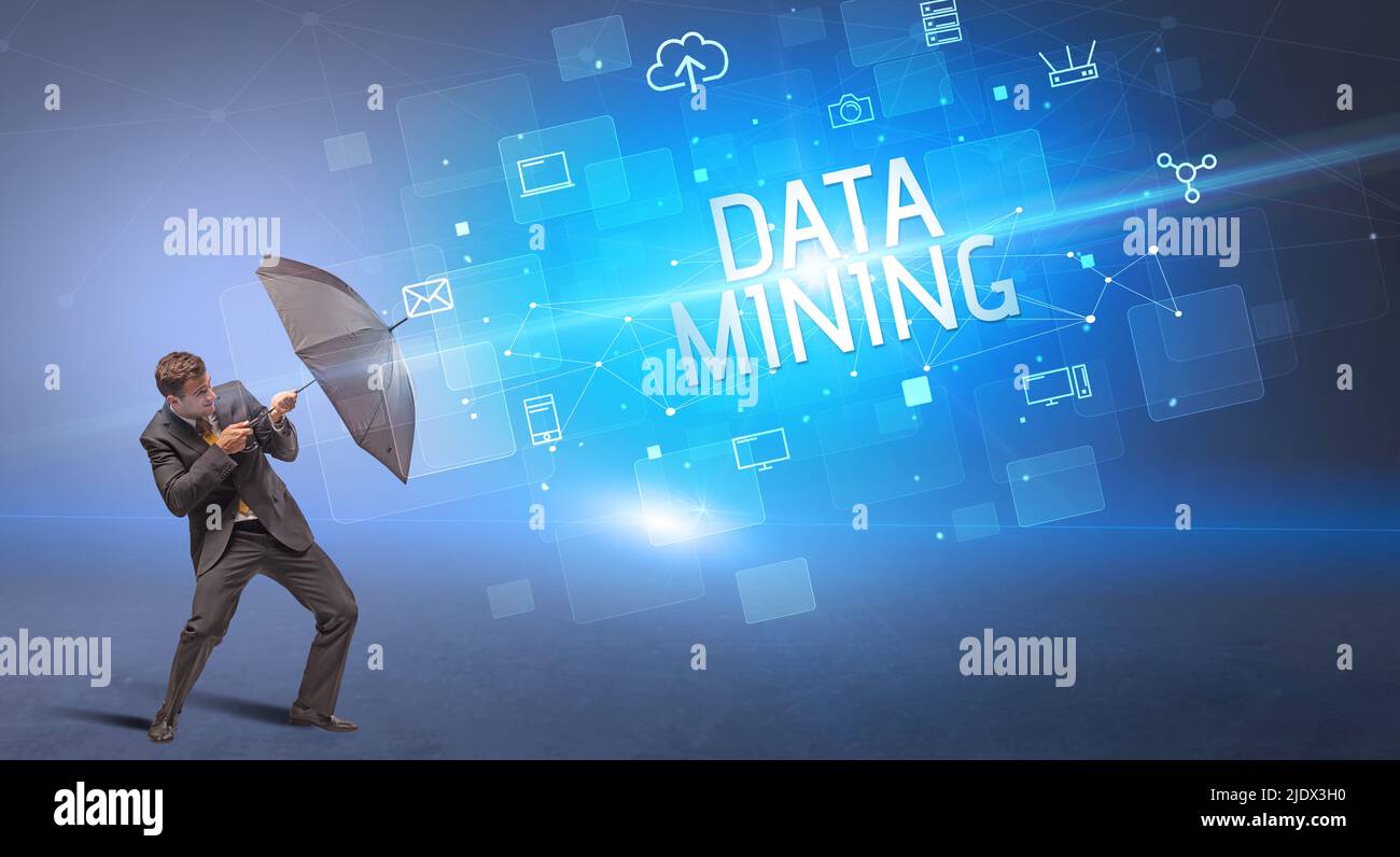 defending with umbrella from cyber attack Stock Photo - Alamy