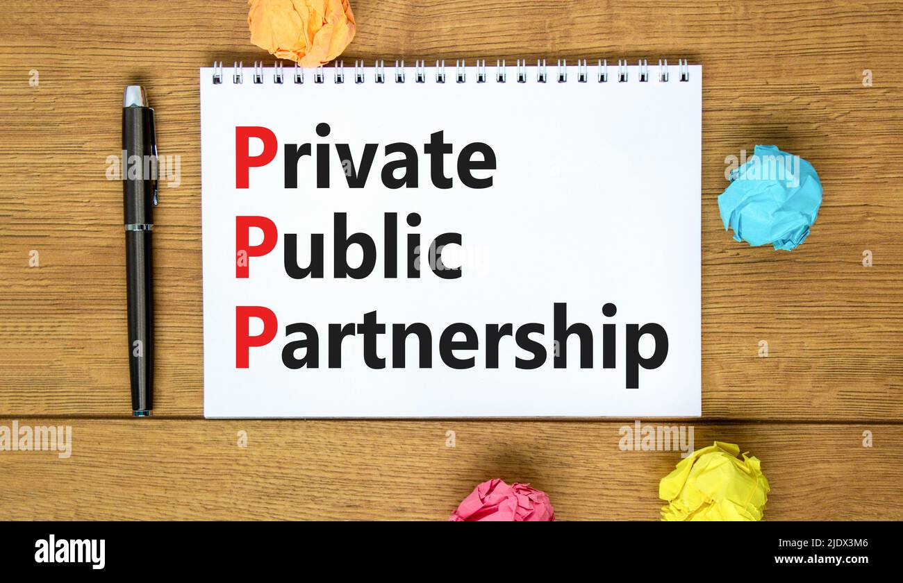 PPP private public partnership symbol. Concept words PPP private public ...