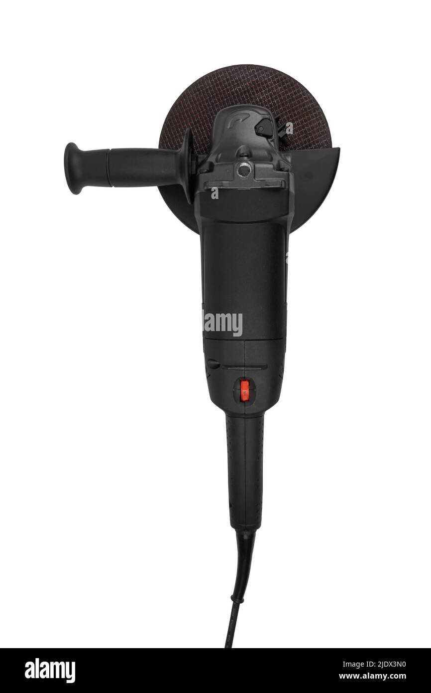 Angle grinder tool isolated on a white background Stock Photo - Alamy