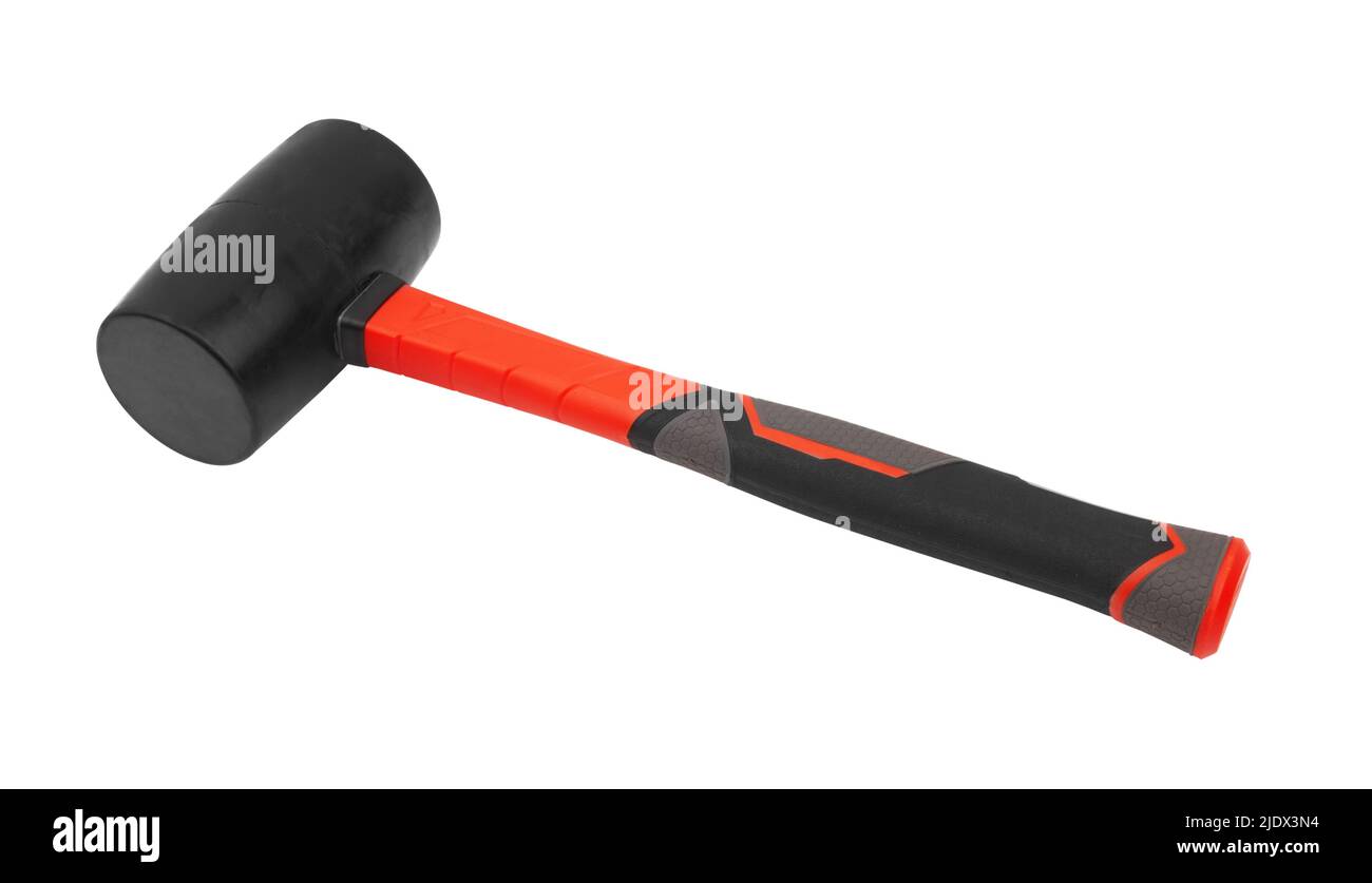 Rubber hammer isolated on a white background Stock Photo - Alamy