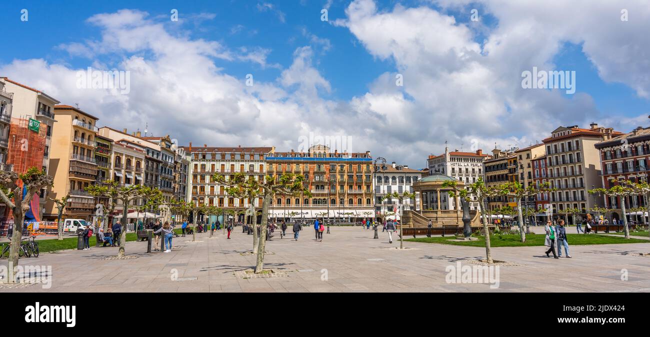 Pamplona, Spain - May 6th 2022 - Exterior of the Iruna Cafe restaurant ...