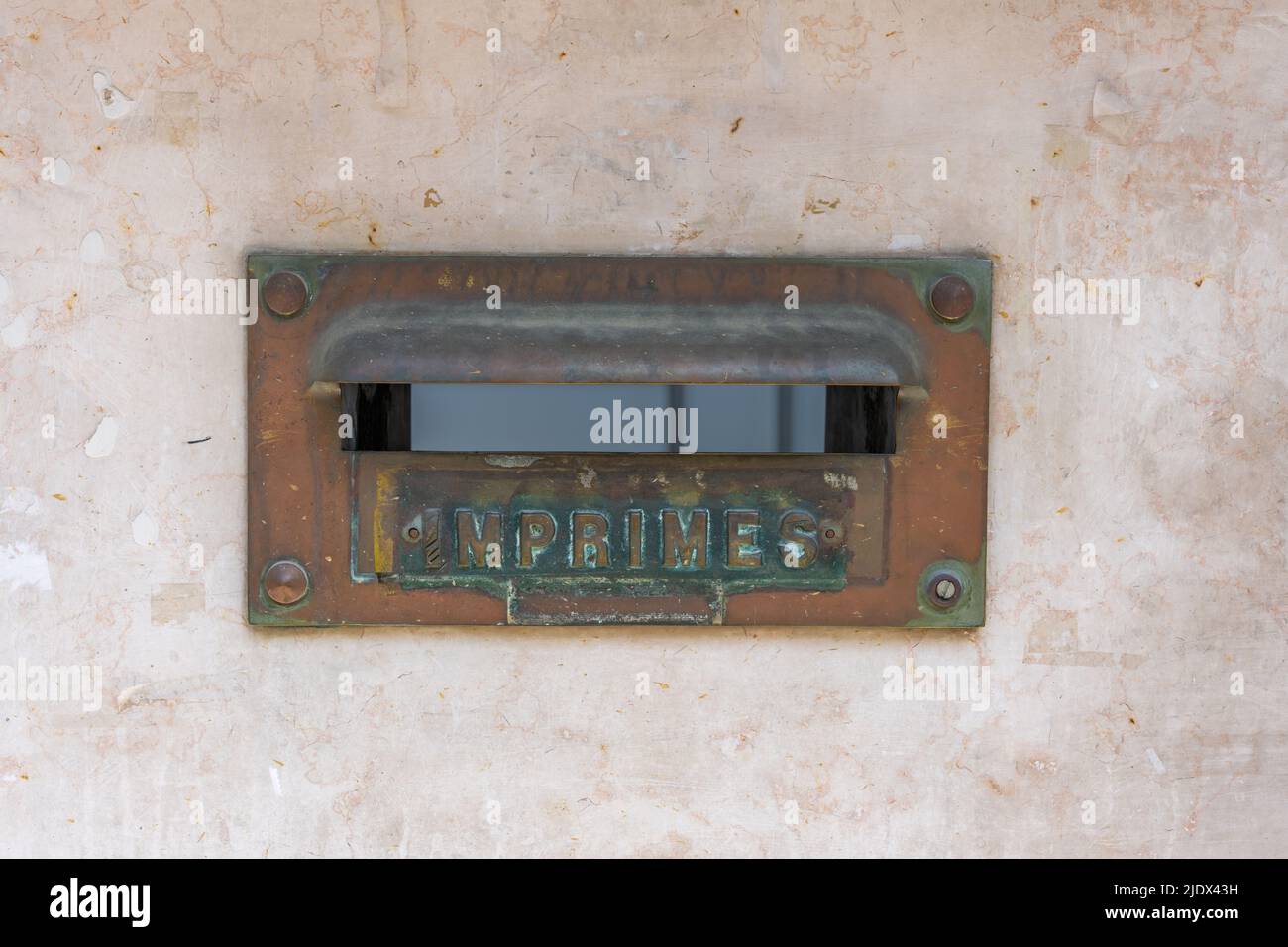 French old fashion mailbox Stock Photo - Alamy