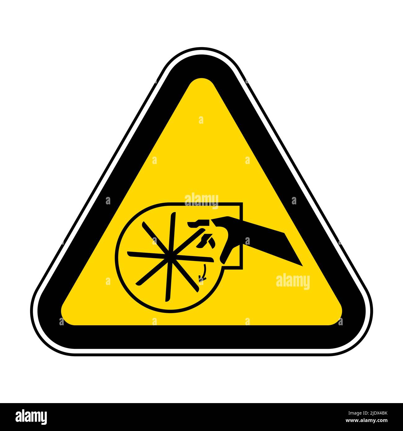 Cutting of Fingers or Hand Rotating Blade Symbol Sign, Vector ...