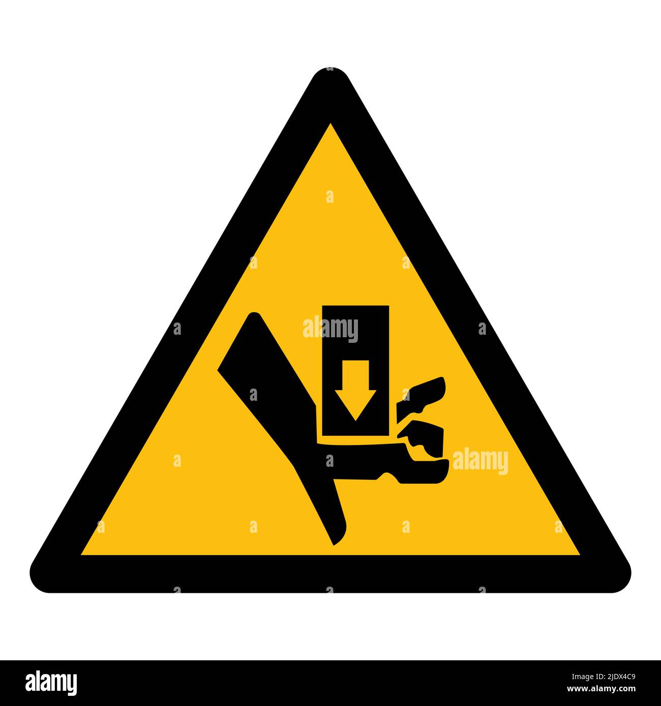 Warning Moving Part Crush and Cut Symbol Sign Isolate On White ...