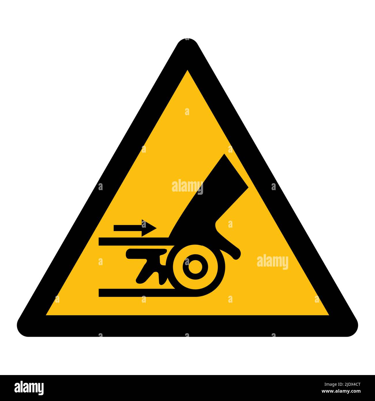 Beware Moving Machinery Symbol Sign Isolate On White Background,Vector ...