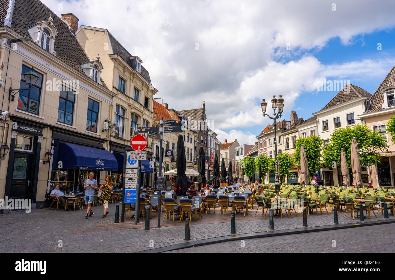 Breda, The Netherlands - June 12th 2022, People walking on the ...