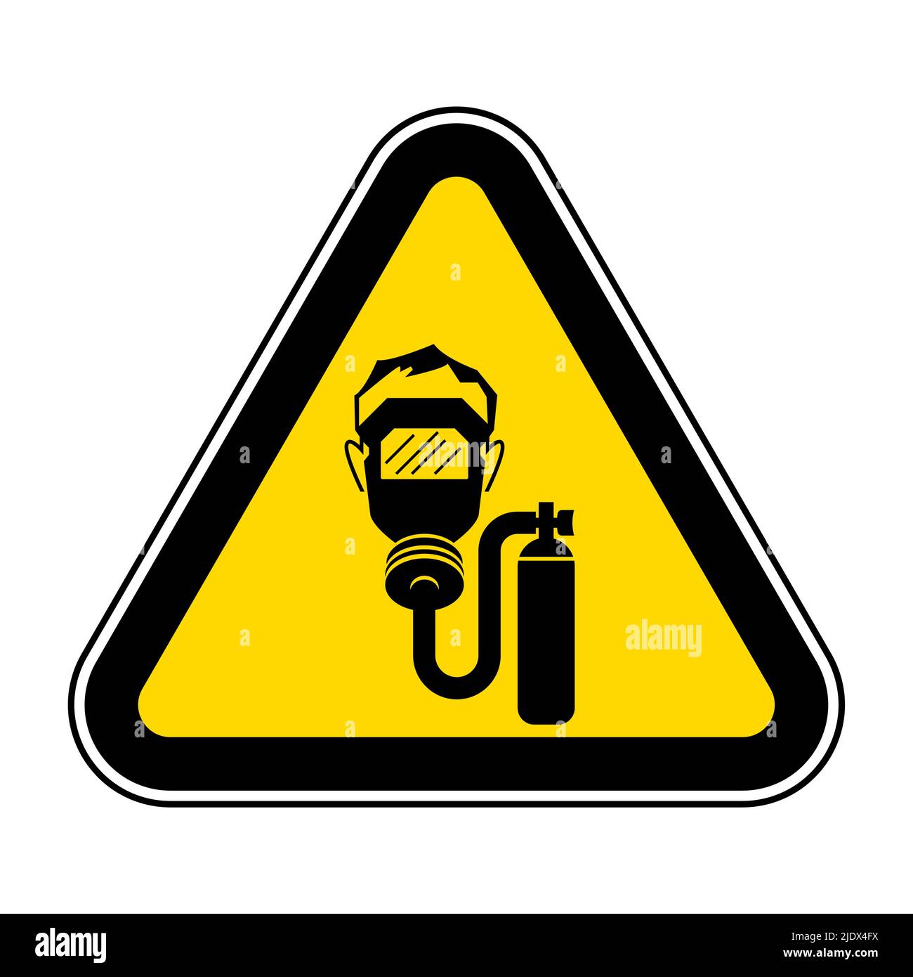 Warning Sign Breathing Apparatus Required Stock Vector Image & Art - Alamy