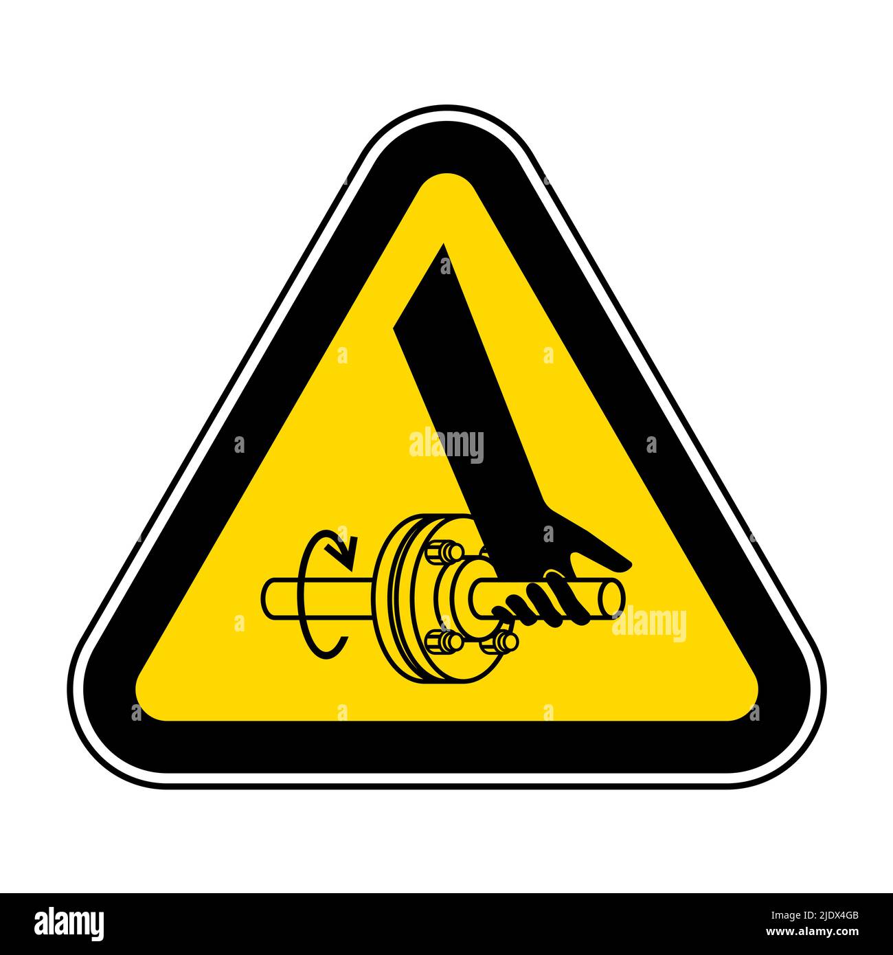 Entanglement Of Hand Rotating Shaft Symbol Sign Isolate On White ...