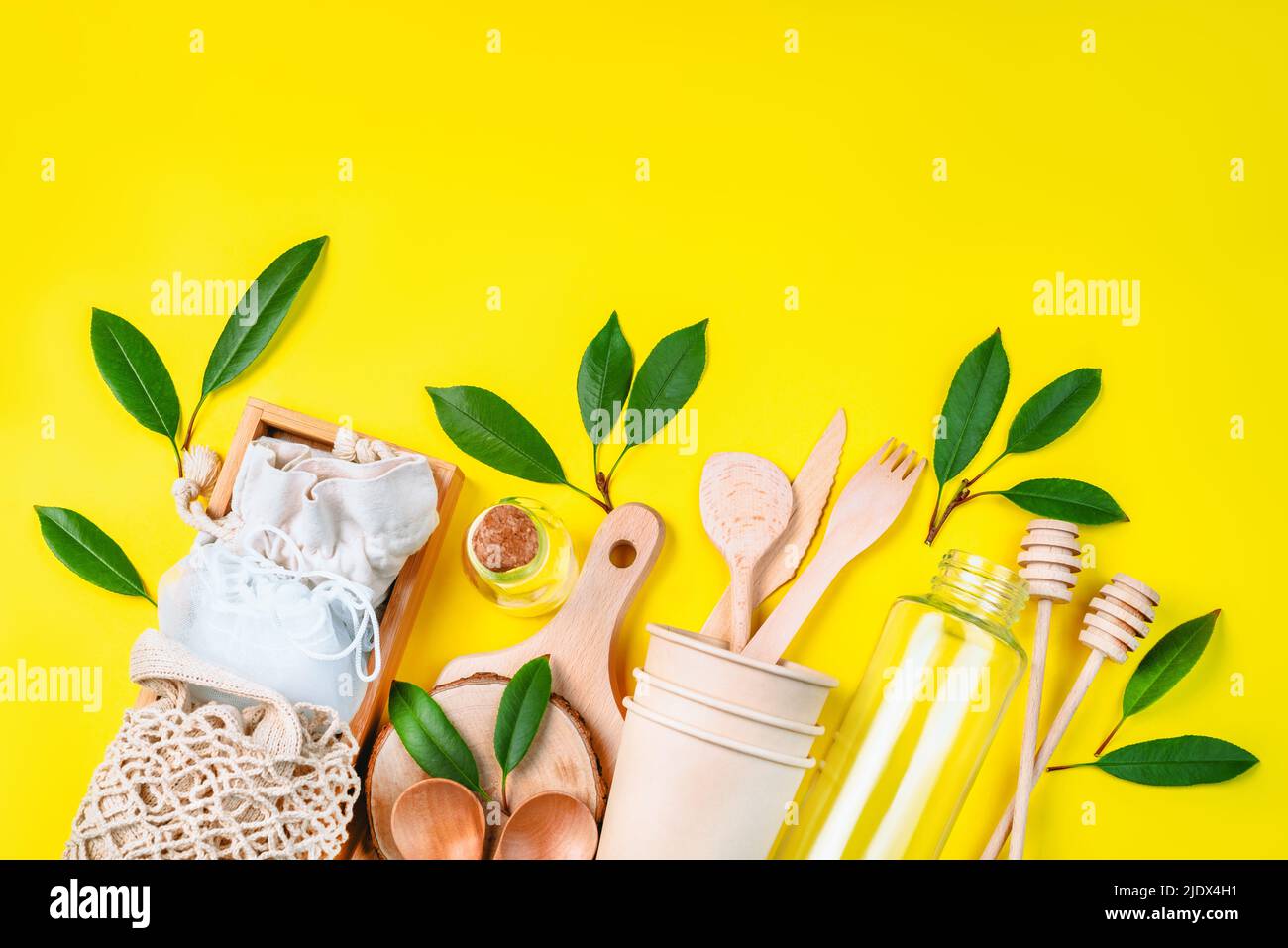 Eco friendly disposable tableware.Biodegradable craft dishes used in ...