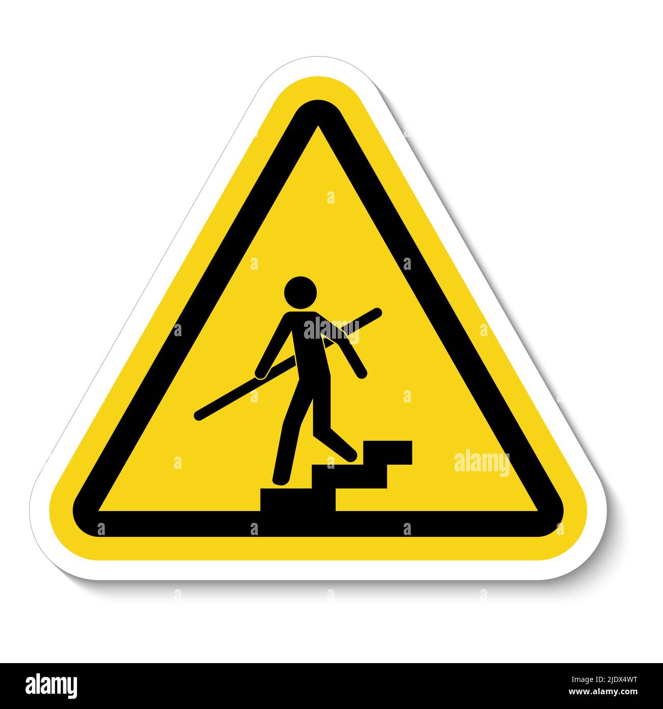 Avoid A Fall Use Handrails Sign Stock Vector Image & Art - Alamy