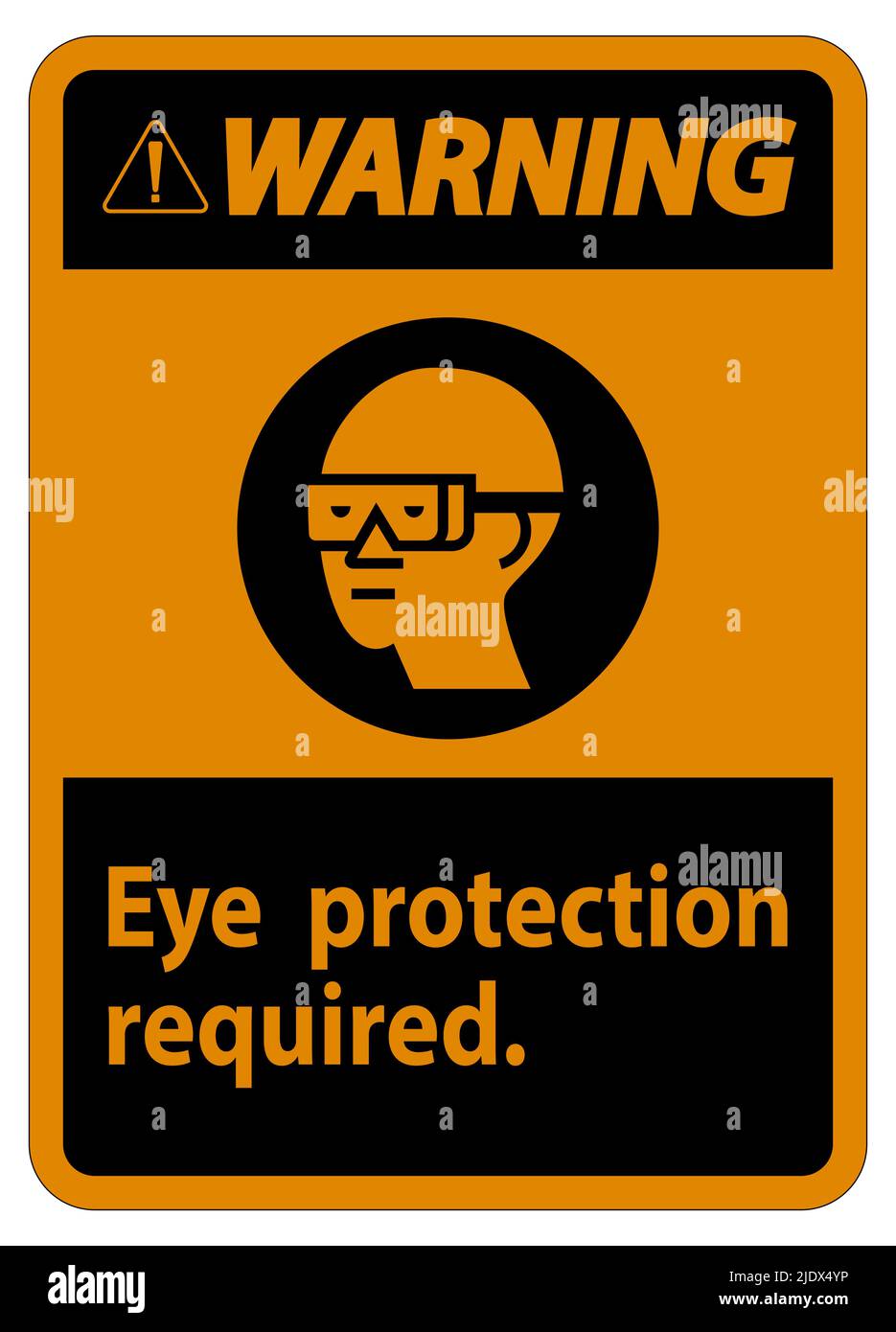 Warning Sign Eye Protection Required Symbol Isolate on White Background ...