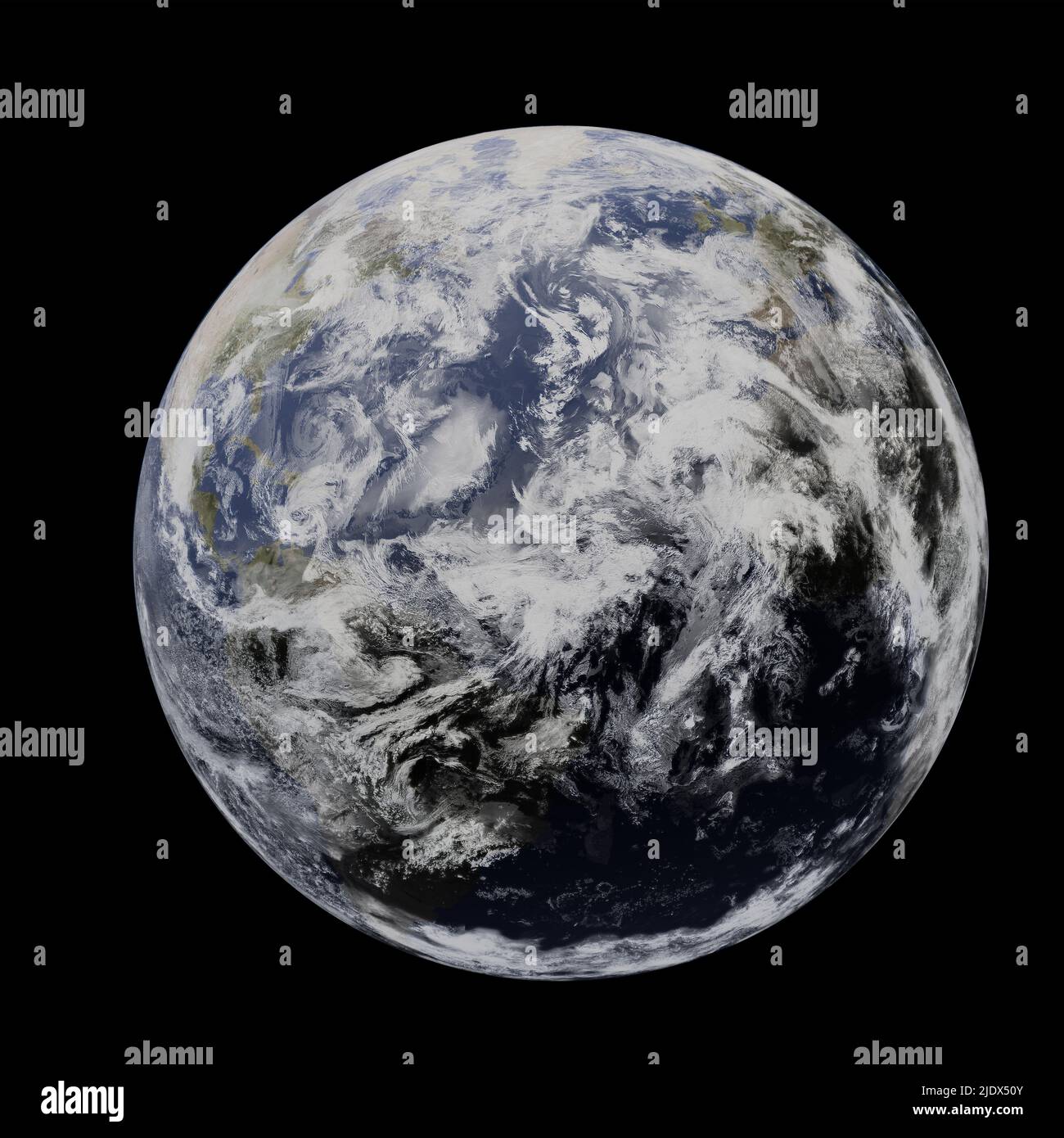 Planet Earth of solar system isolated on black background. Elements of ...