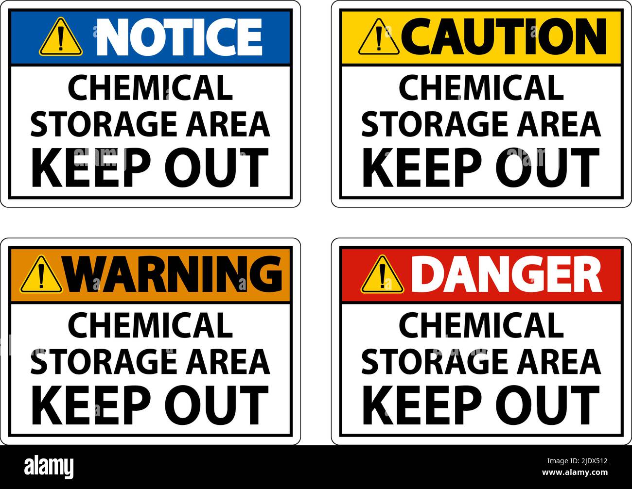 Label Chemical Storage Area Keep Out Sign Stock Vector Image & Art - Alamy
