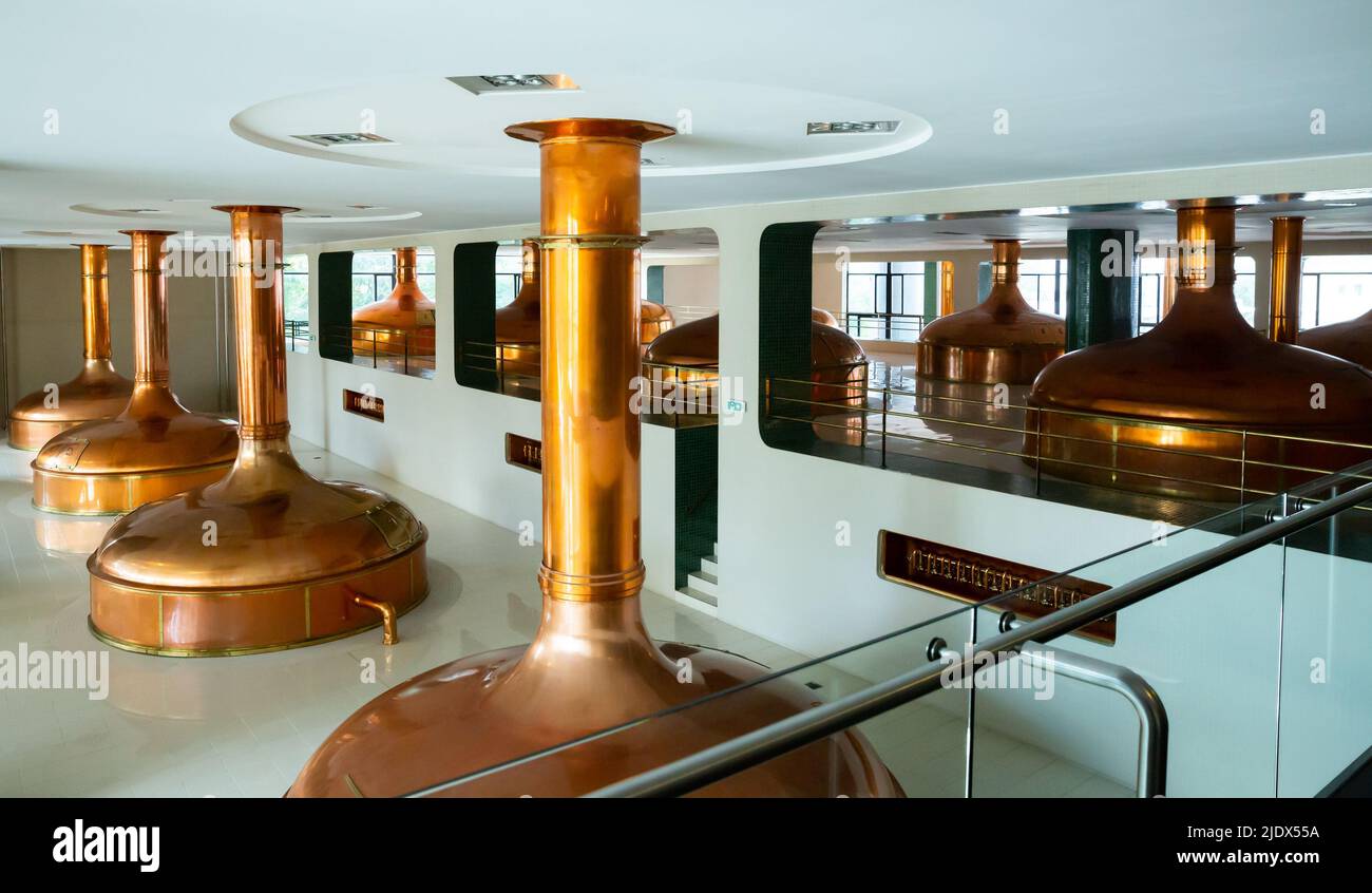 Brew house in modern brewery Stock Photo - Alamy