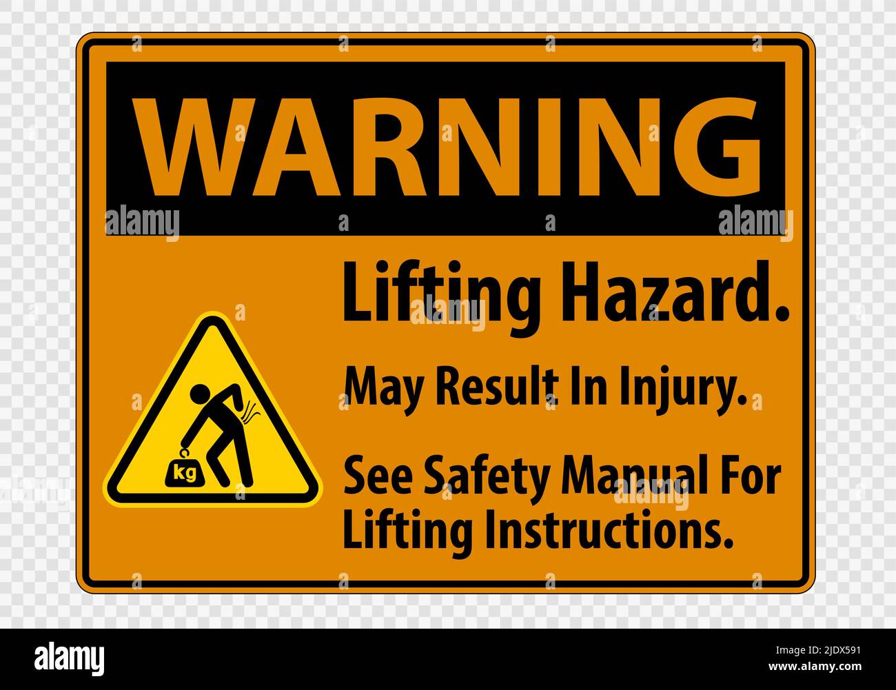 Lifting Hazard,May Result In Injury, See Safety Manual For Lifting ...