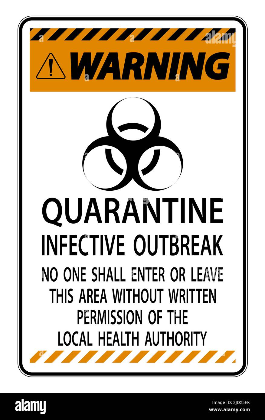 Warning Quarantine Infective Outbreak Sign Isolate on transparent ...
