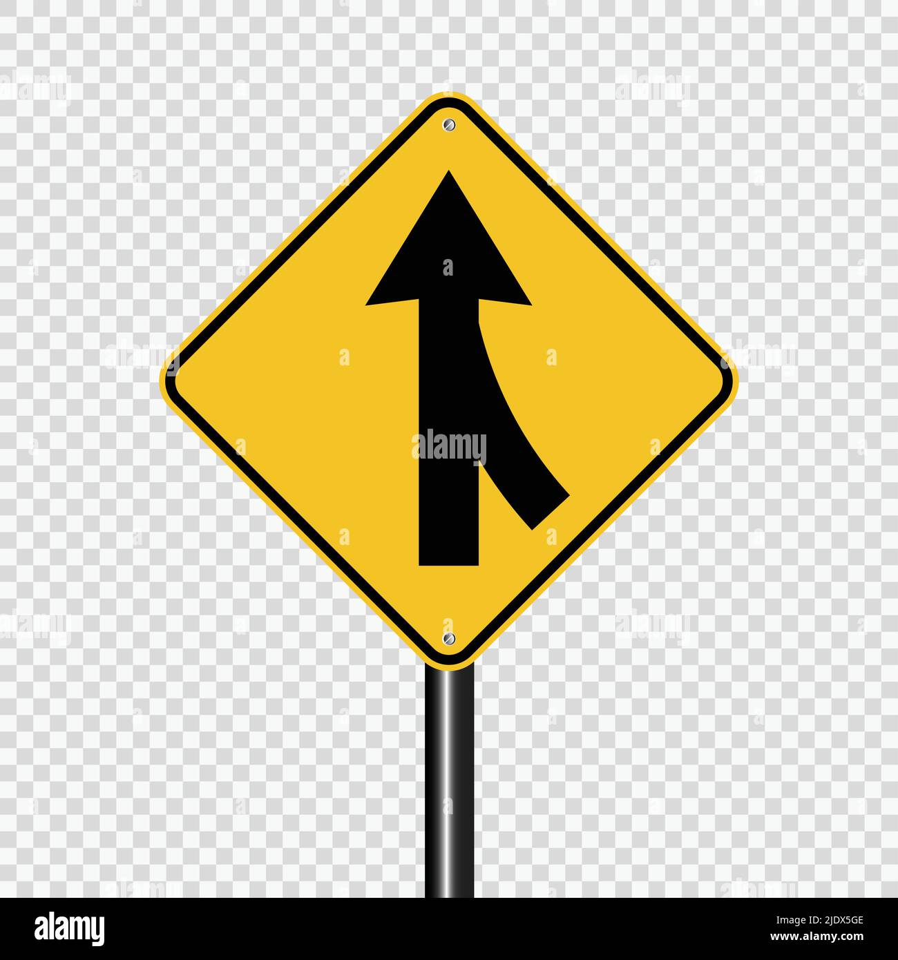 Highway merge lane Stock Vector Images - Alamy