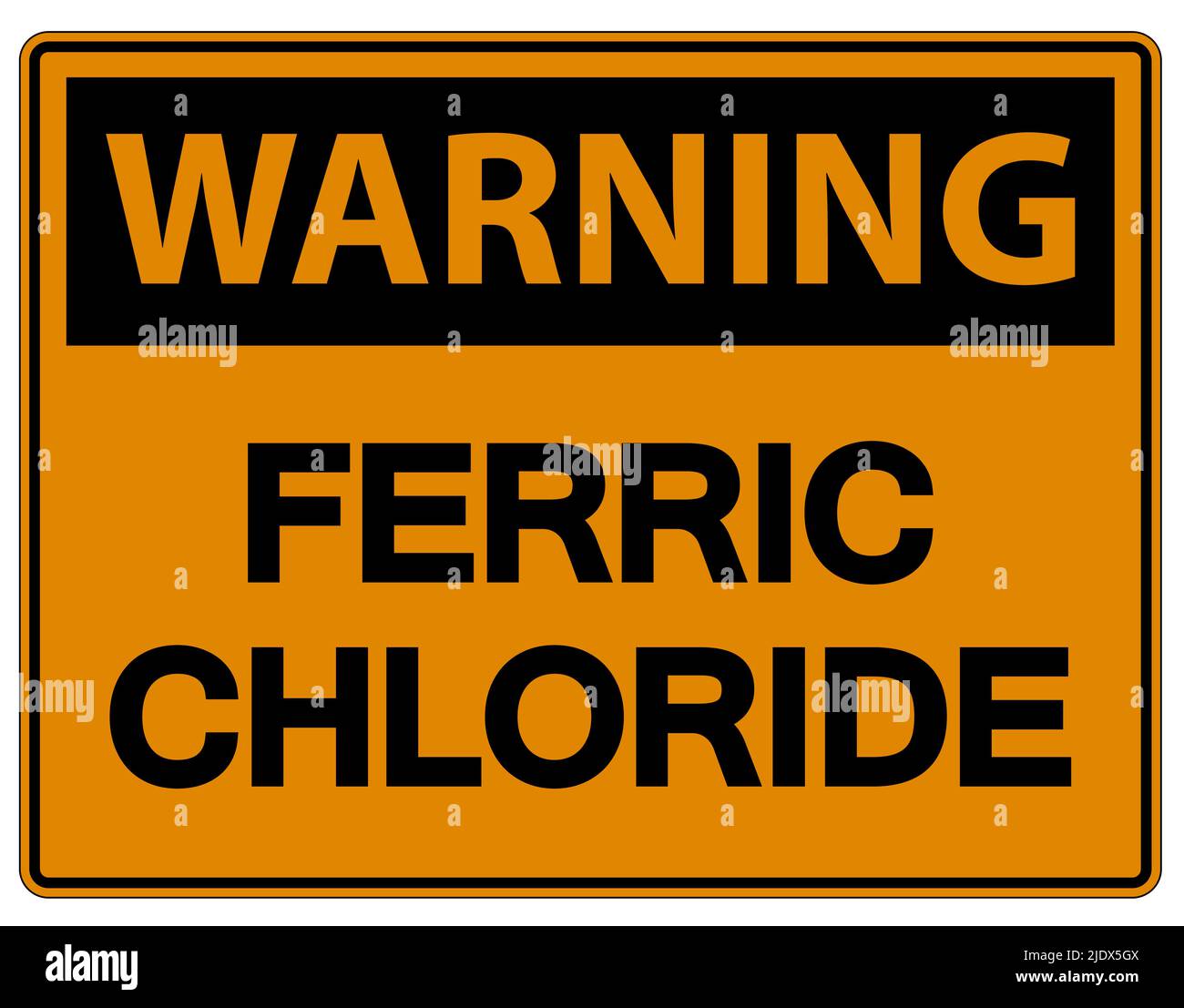 Chemical Warning Sign Ferric Chloride On White Background Stock Vector ...
