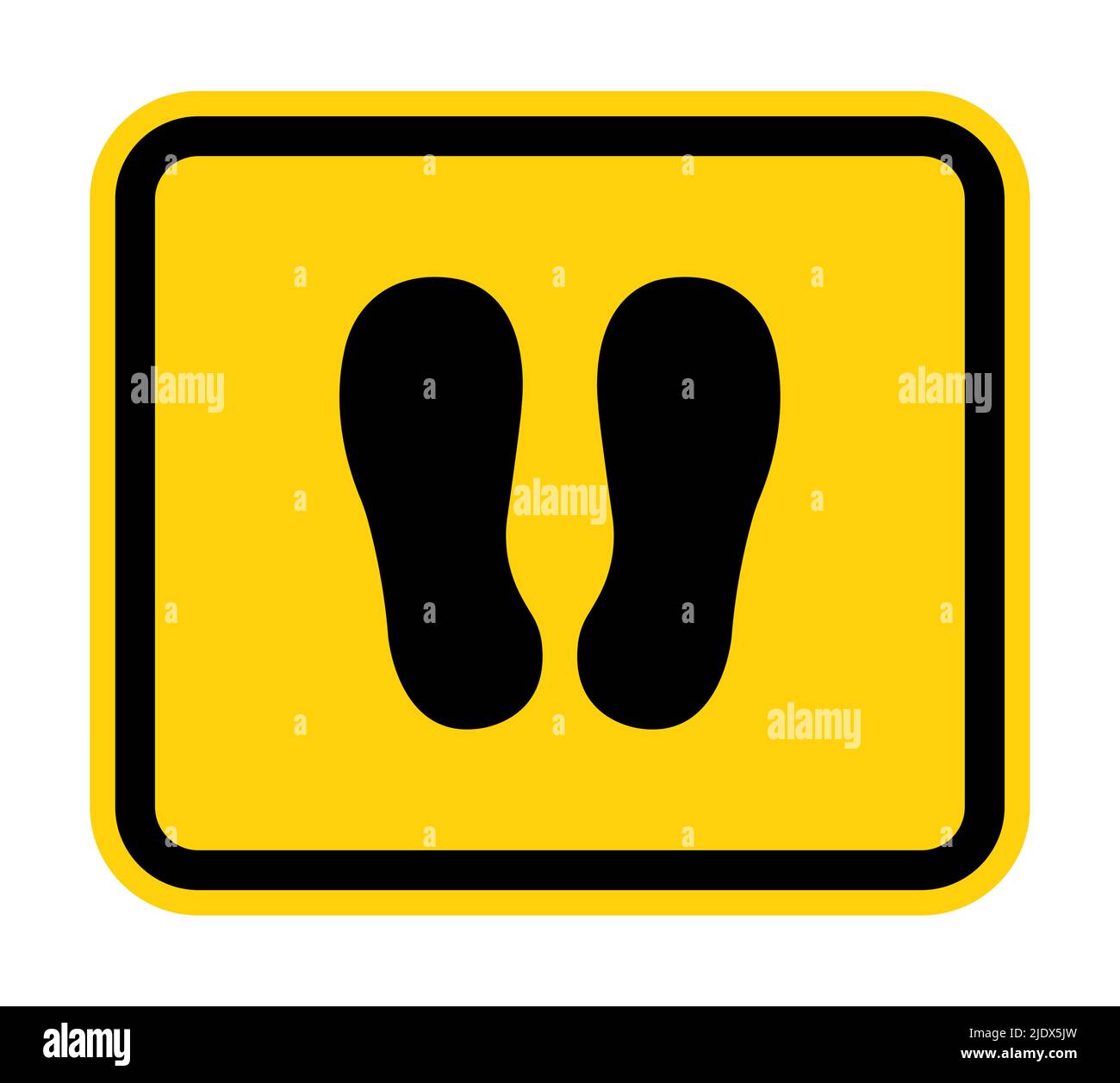 Do Not Walk Or Stand Here Symbol Sign Isolate on White Background ...