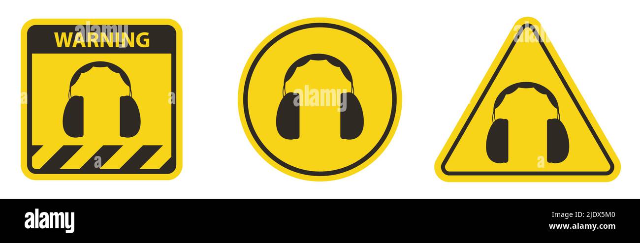 Symbol Ear Protection Required Sign Isolate On White Background,Vector ...