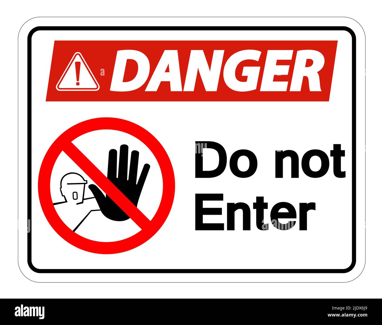 Danger Do Not Enter Symbol Sign Isolate On White Background,Vector ...