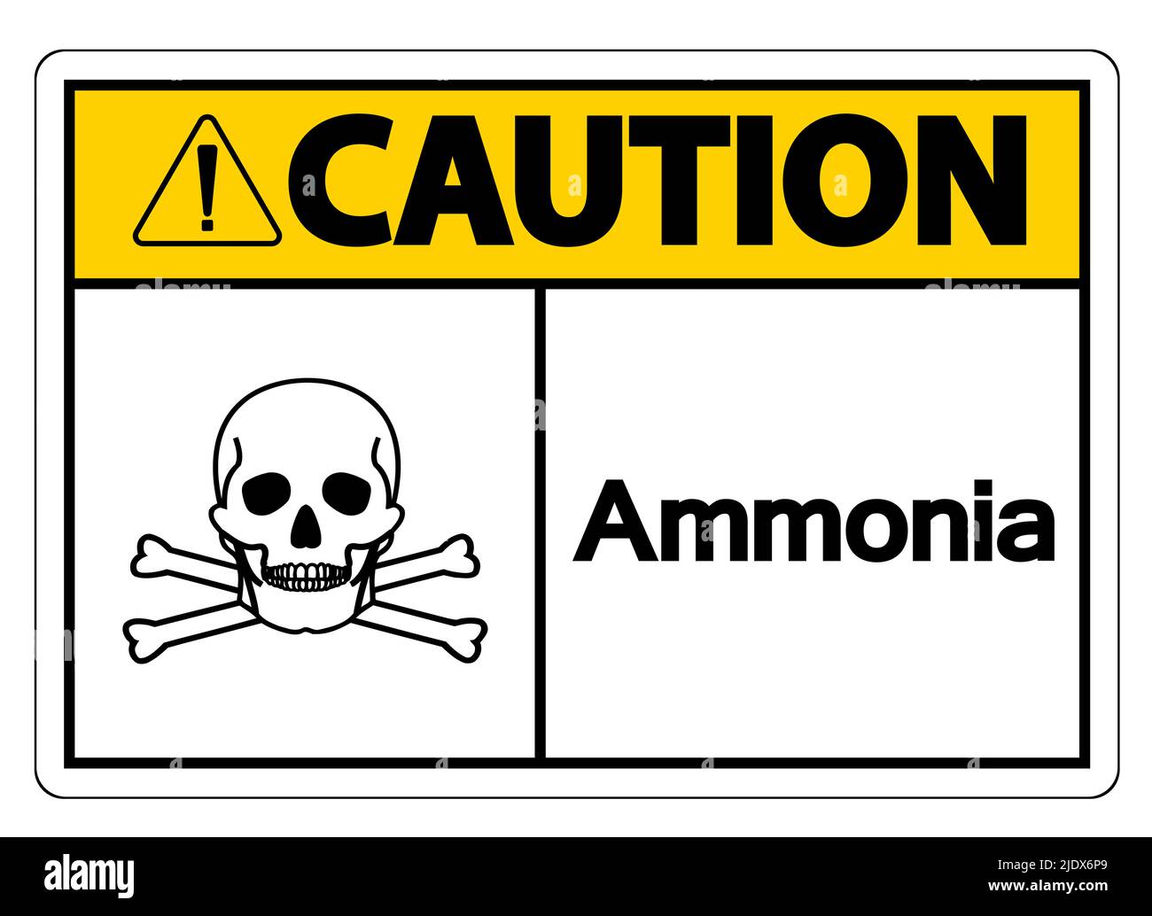 Caution Ammonia Symbol Sign On White Background Stock Vector Image ...