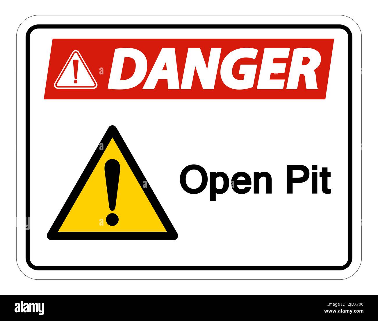 Danger Open Pit Symbol Sign Isolate On White Background,Vector ...