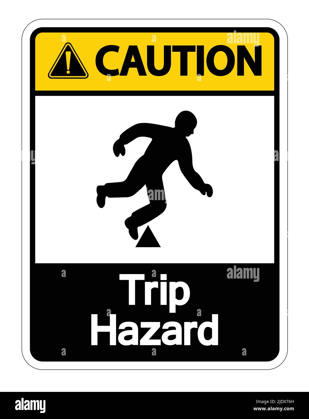 Caution Trip Hazard Symbol Sign Isolate On White Background,Vector ...