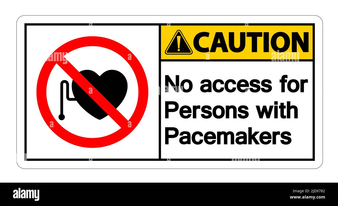 No Access For Persons With Pacemaker Symbol Sign Isolate On White ...