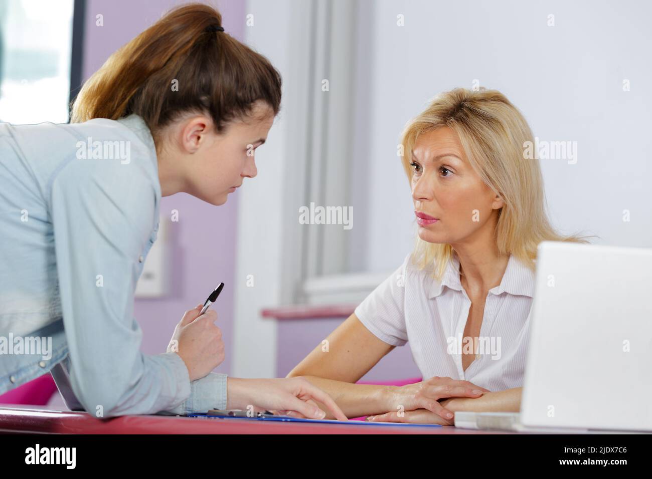 Cheerful tutor hi-res stock photography and images - Alamy