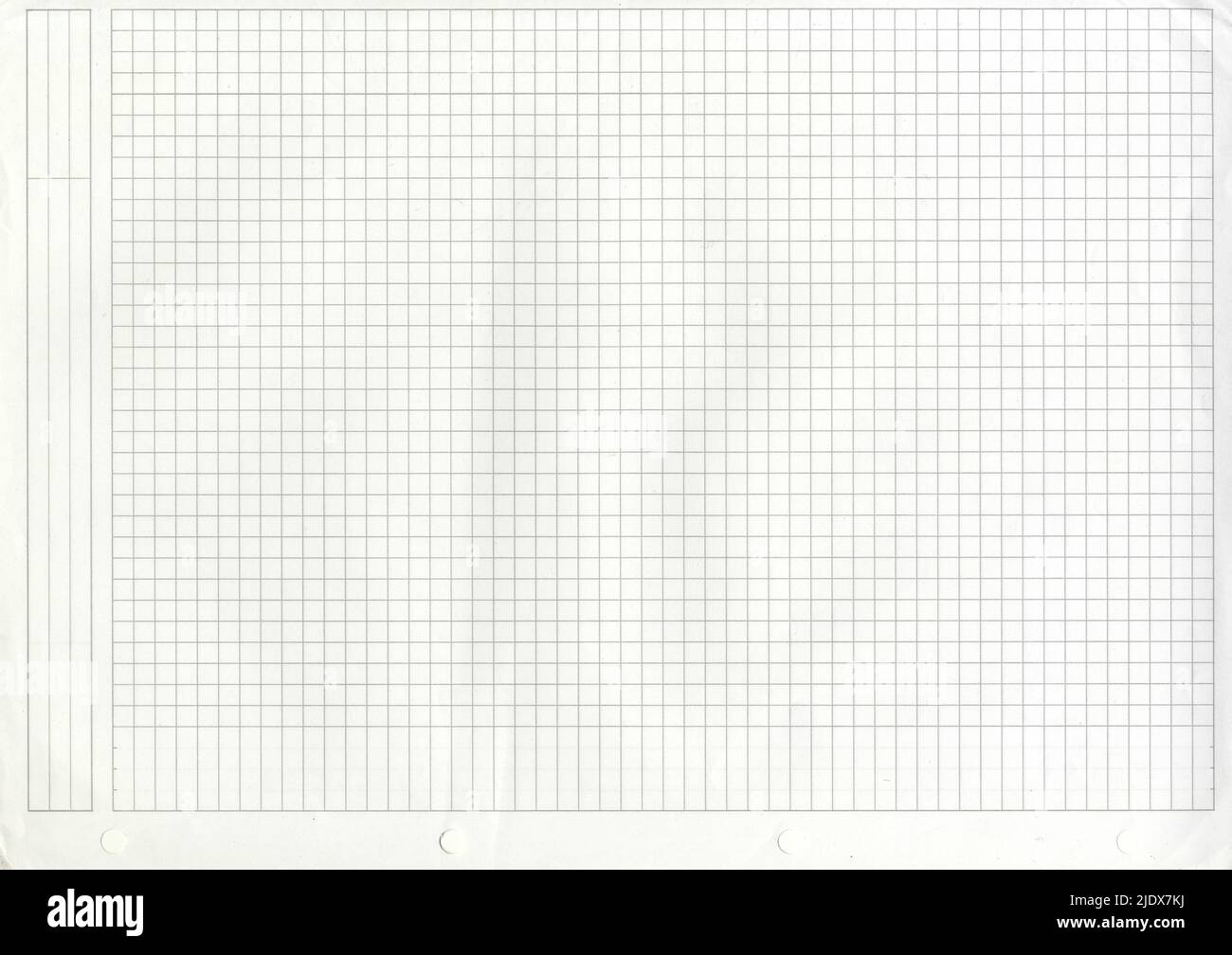 High resolution large image of a white uncoated checkered graph paper ...