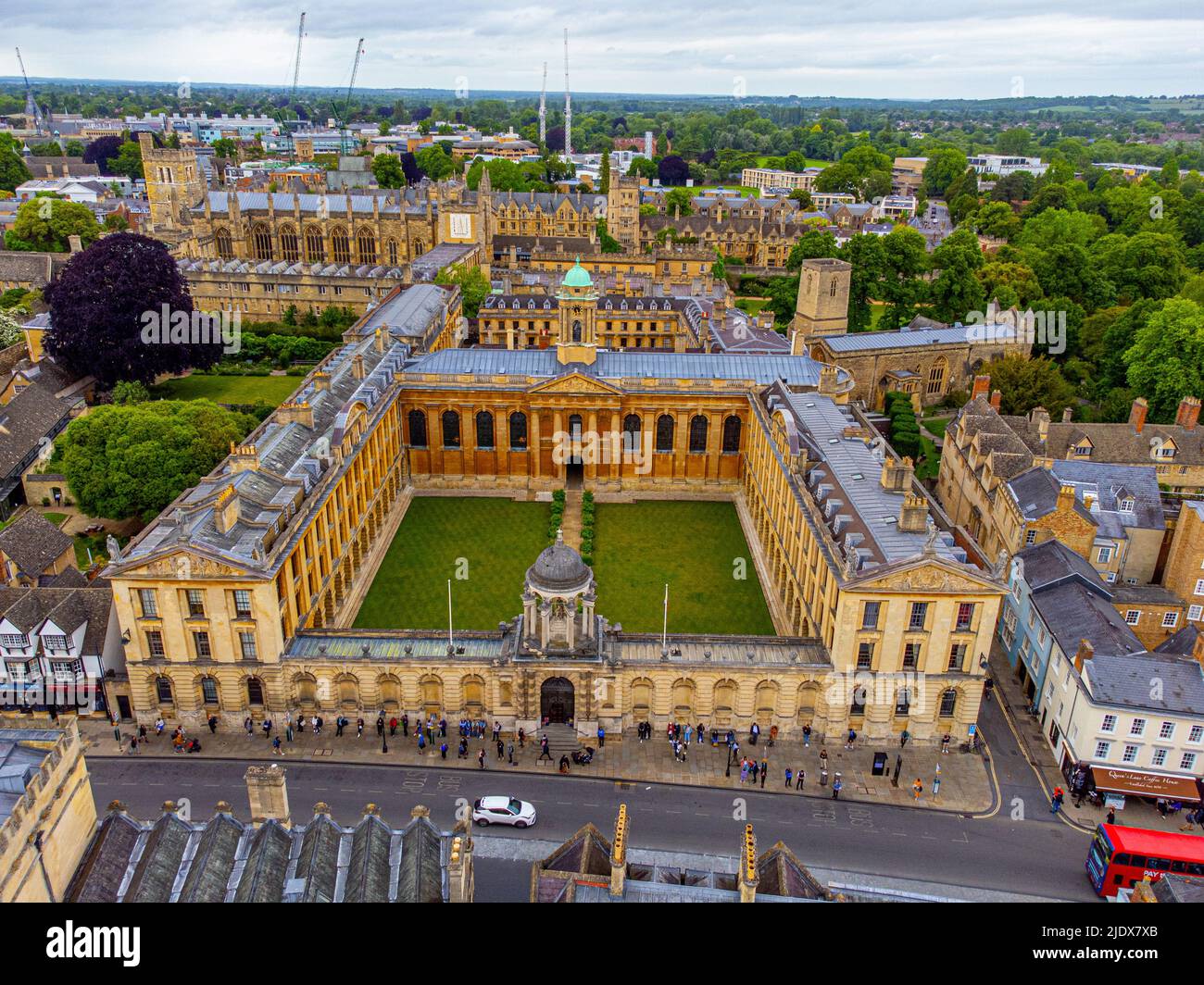 Oxford University from above - amazing aerial view Stock Photo - Alamy