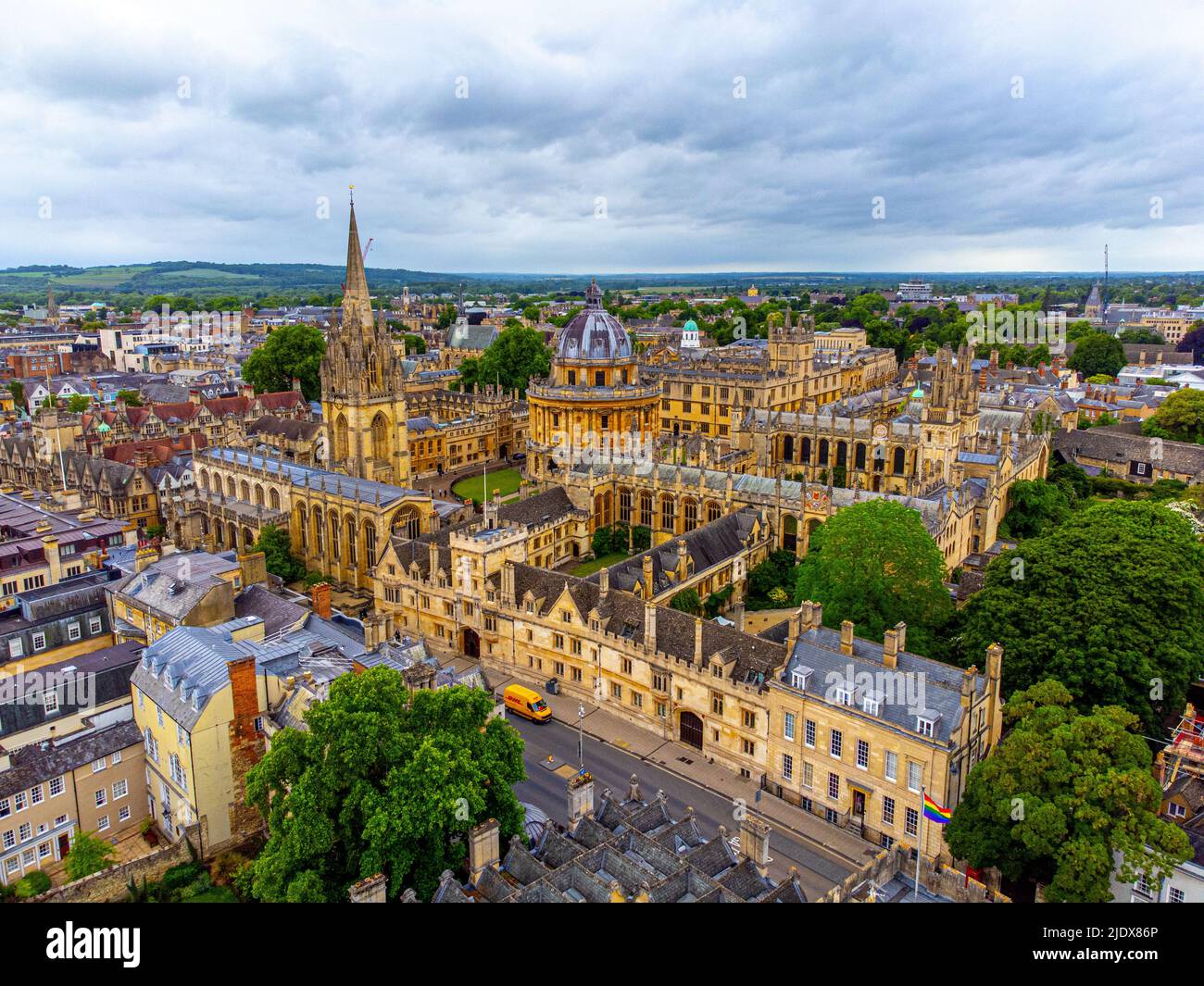 Oxford University from above - amazing aerial view Stock Photo - Alamy